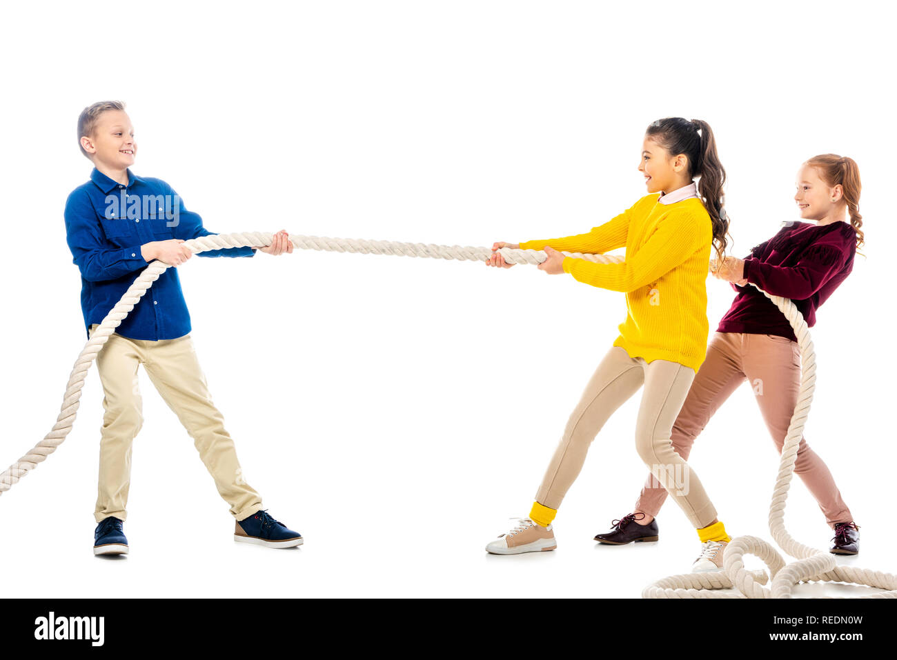 Kids Pulling Rope High Resolution Stock Photography and Images - Alamy