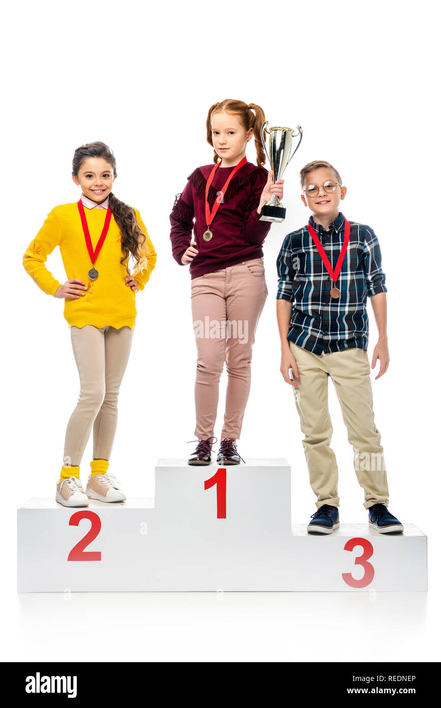 Boy medals trophy hi-res stock photography and images - Alamy