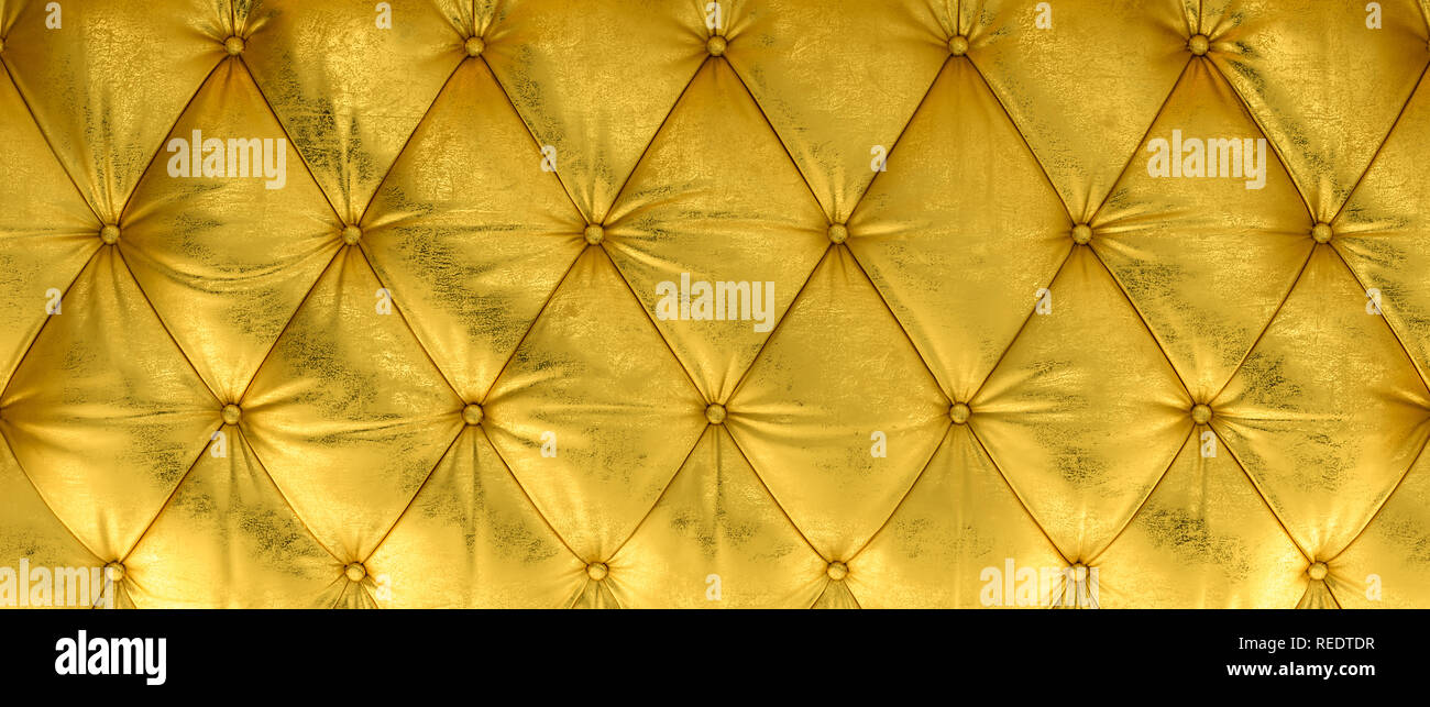 golden tufted background 3d rendering image Stock Photo - Alamy