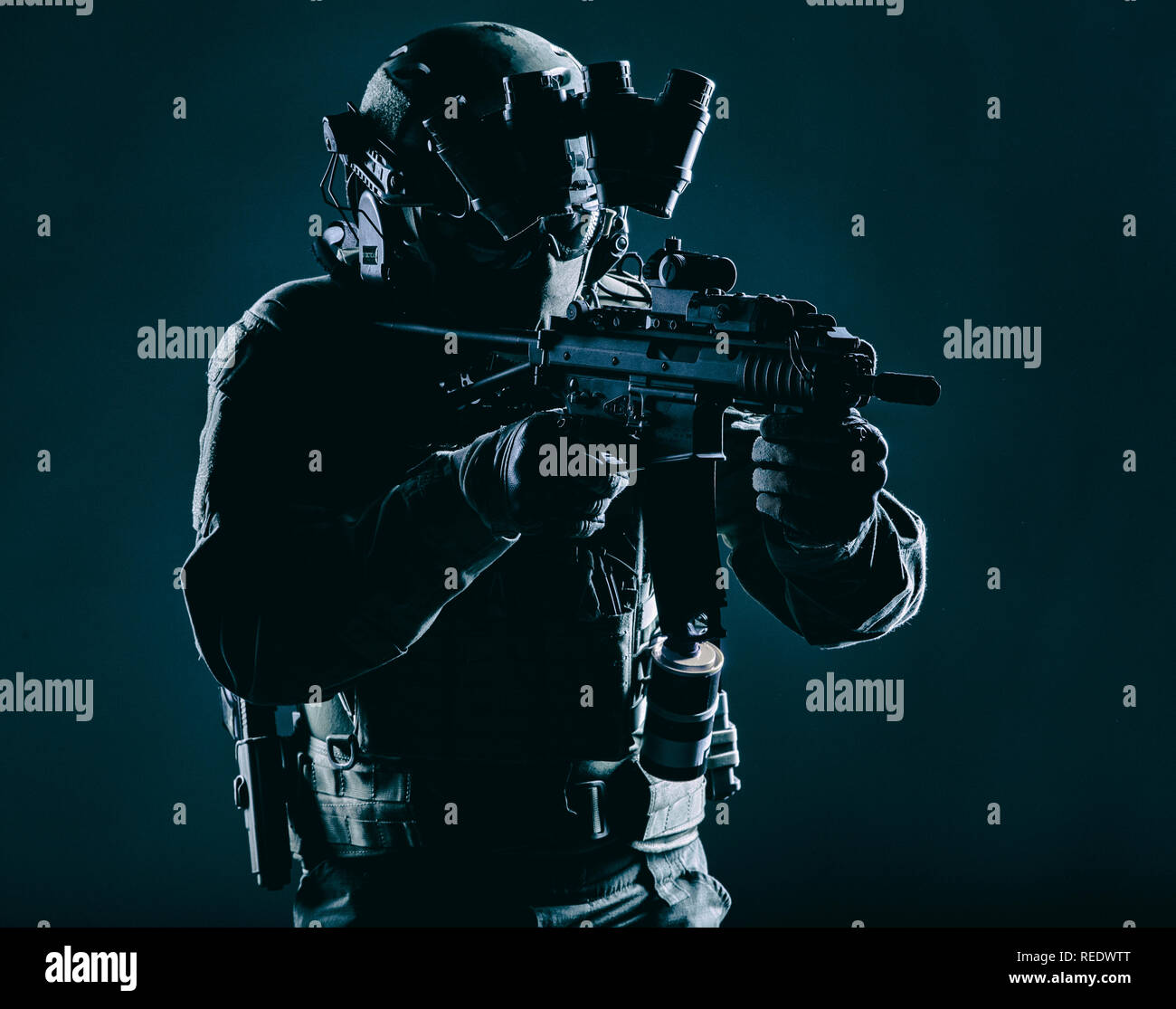 Army special operations squad soldier, police counter terrorism assault ...