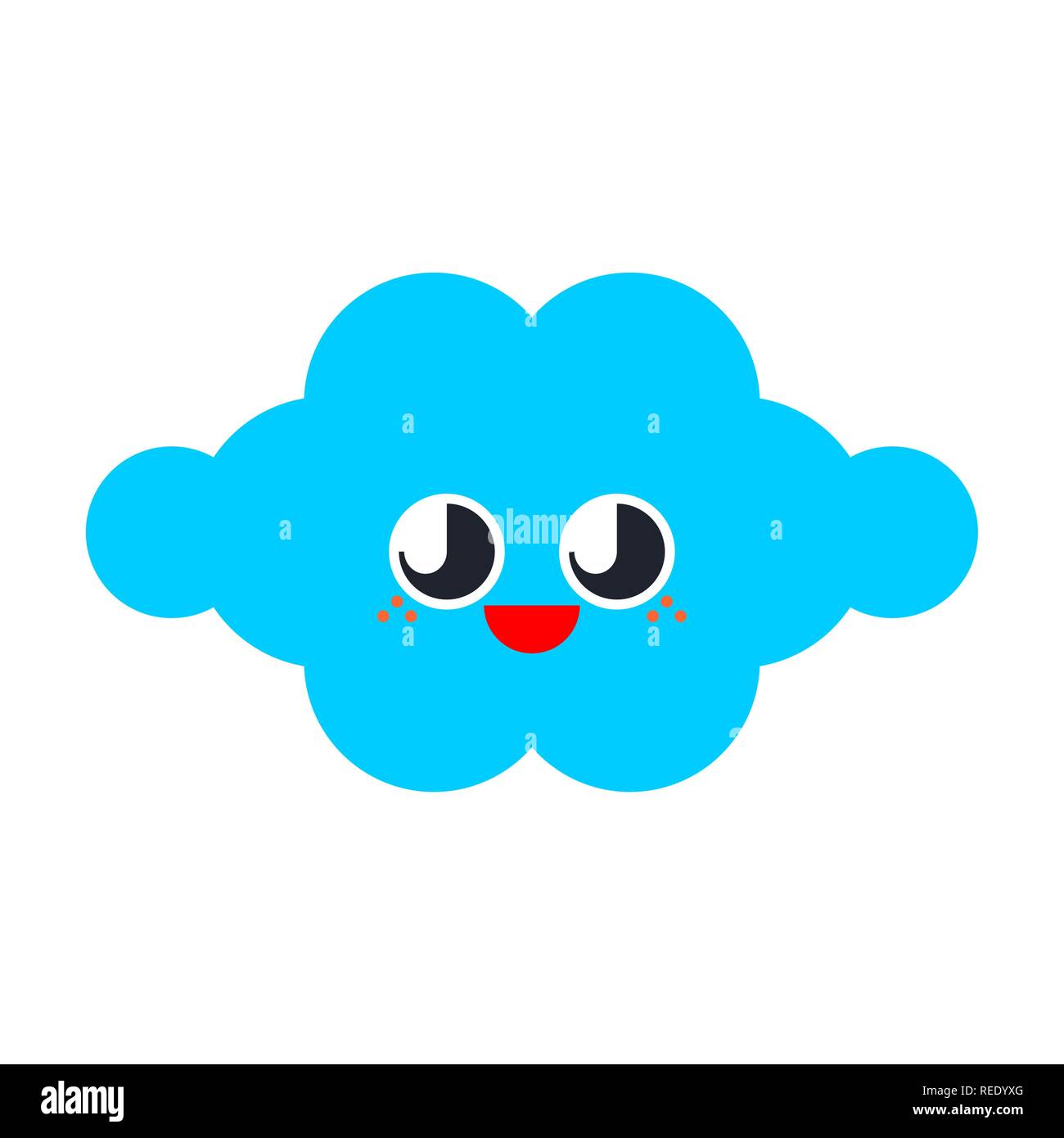 Cute clouds kawaii sky Cut Out Stock Images & Pictures - Alamy