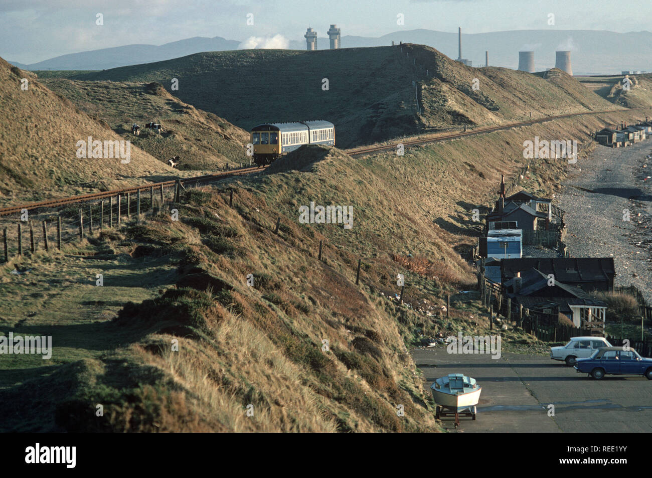 British Rail Diesel Multiple Unit train beyond the Sellafield nuclear ...