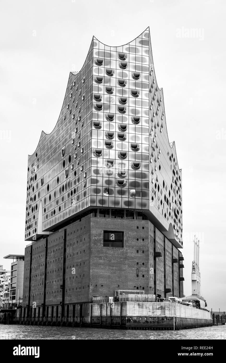 Elbphilharmonie opera house Black and White Stock Photos & Images - Alamy