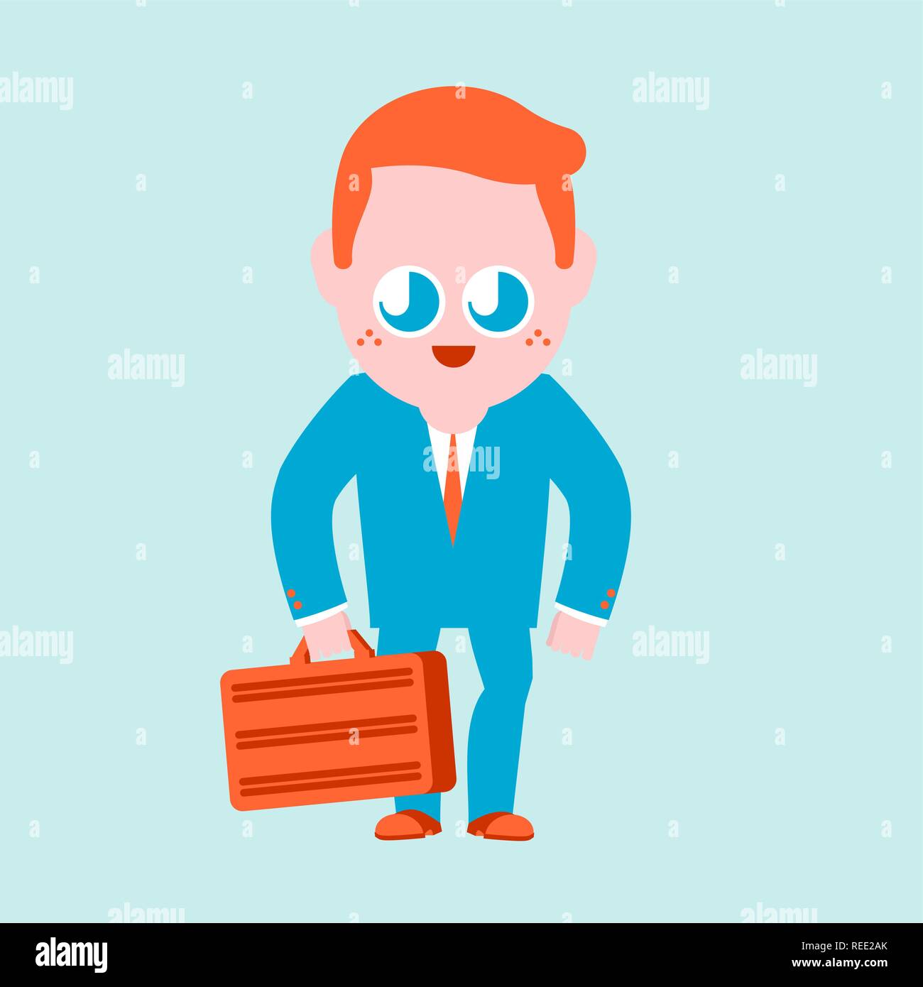 Cute Boss isolated. funny Businessman cartoon style. kids character ...