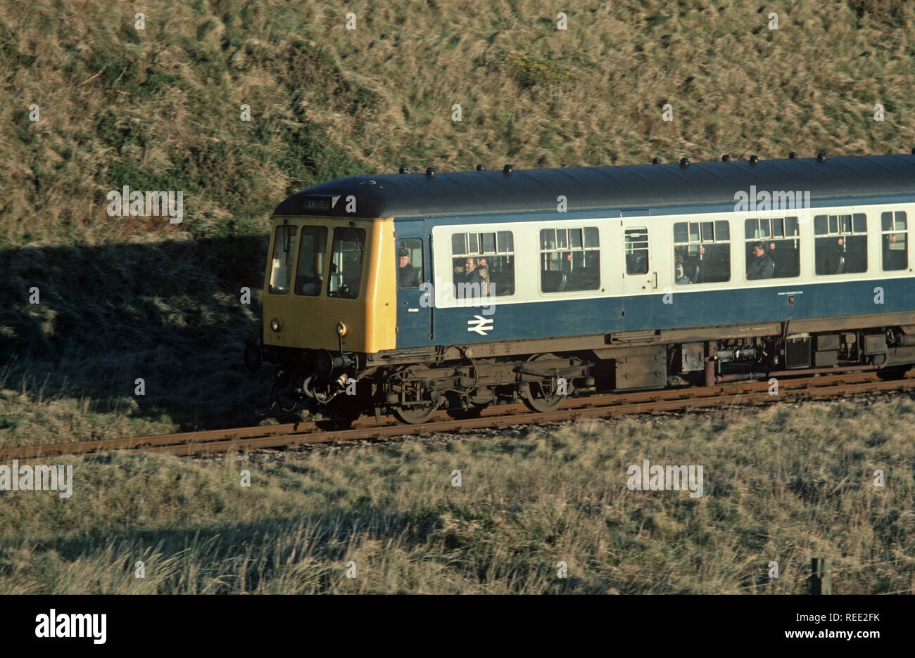 British Rail Diesel Multiple Unit train beyond the Sellafield nuclear ...