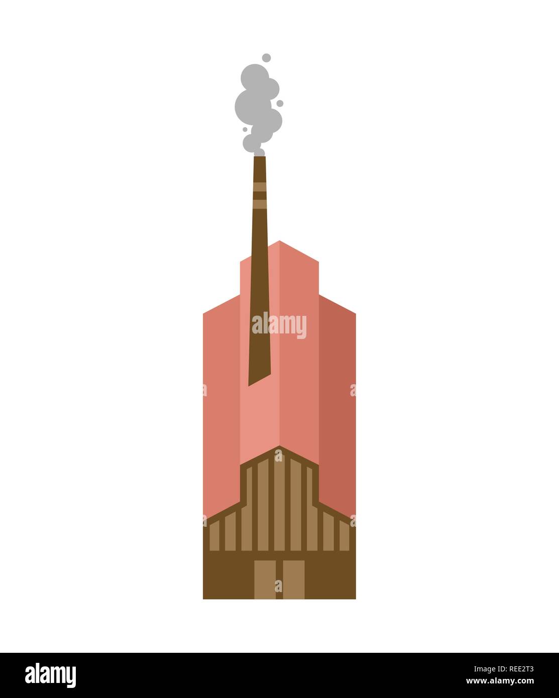 Plant building isolated. Factory construction vector illustration Stock ...