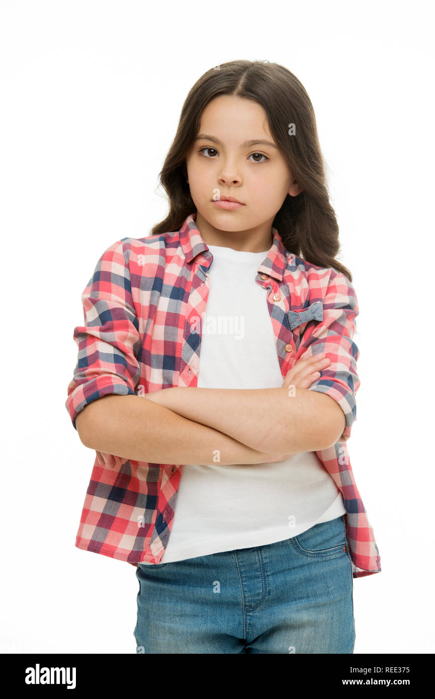 Child arms crossed hi-res stock photography and images - Alamy