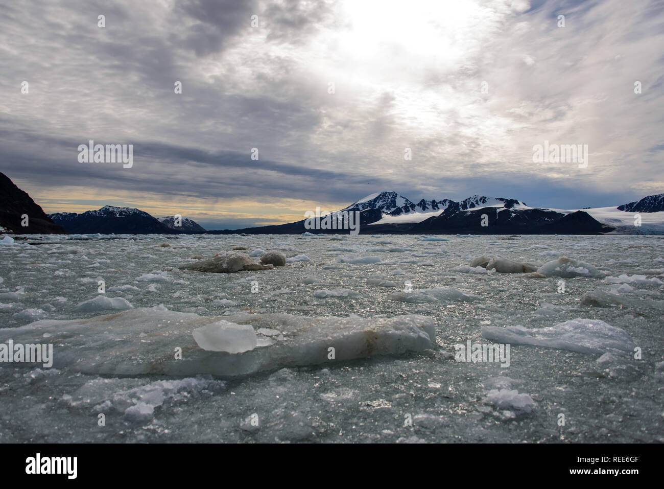 Arctic landscape in Svalbard Stock Photo - Alamy