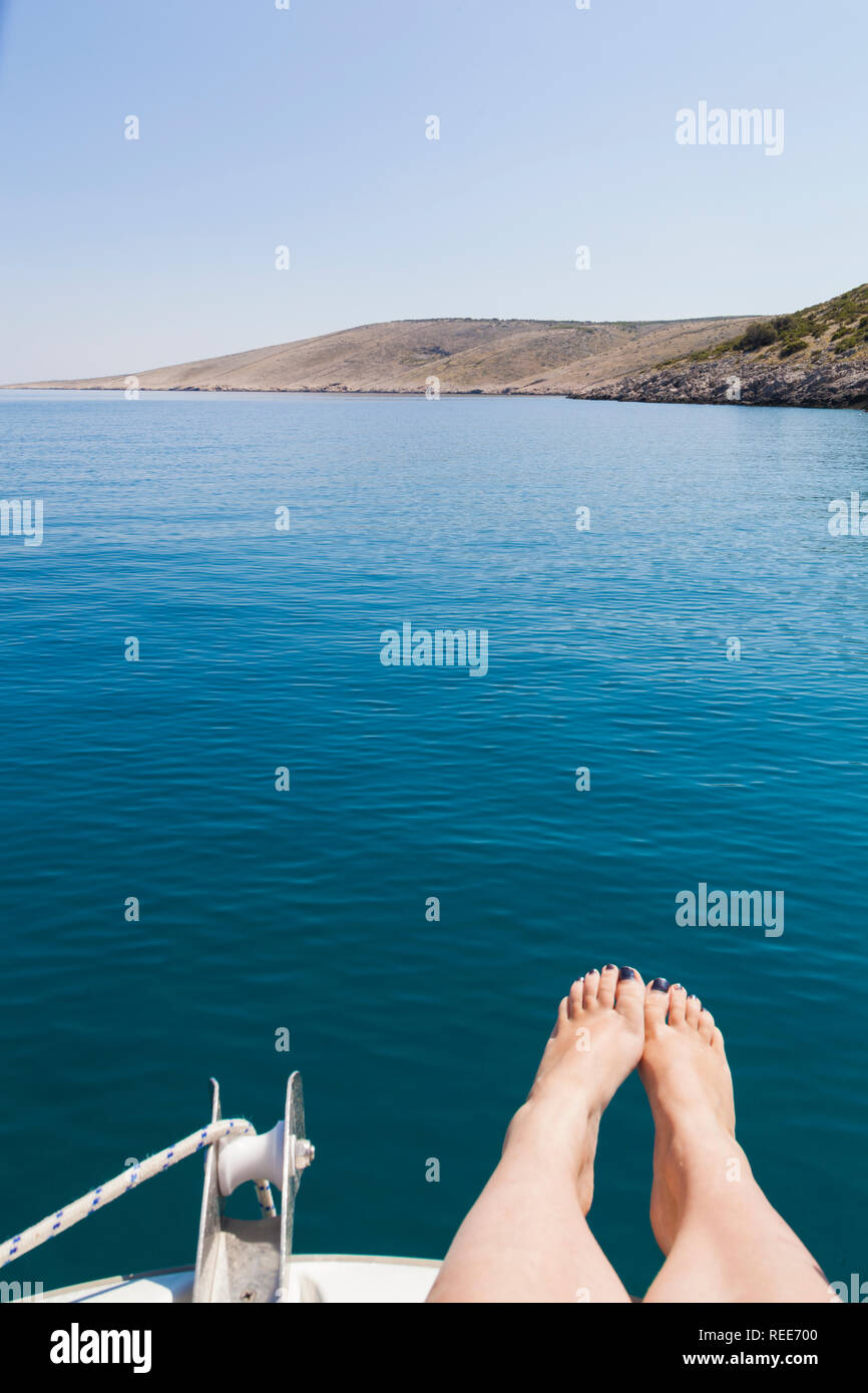Feet relaxing on cruise ship hi-res stock photography and images - Alamy