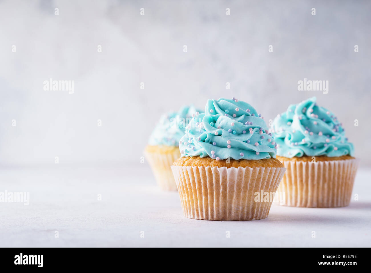 Blue Cupcakes Background