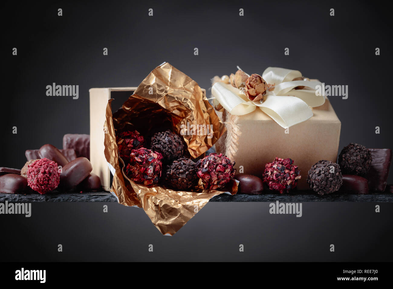 Small box of chocolates hi-res stock photography and images - Alamy
