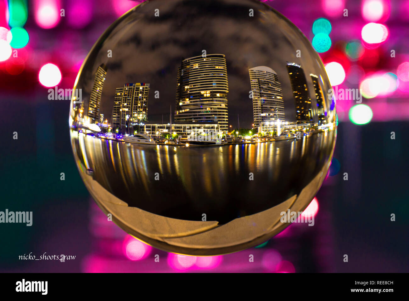 Lensball photography Melbourne city Australia Stock Photo - Alamy