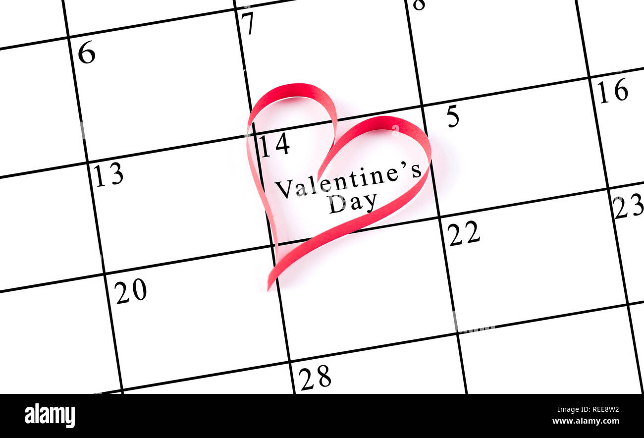 February calendar hi-res stock photography and images - Alamy