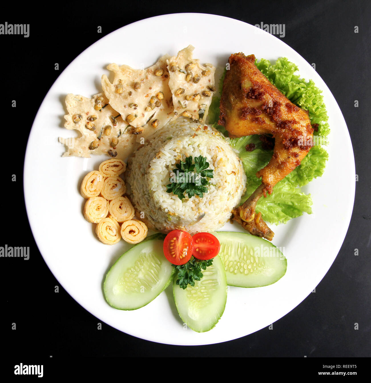 Fried rice top view hi-res stock photography and images - Alamy