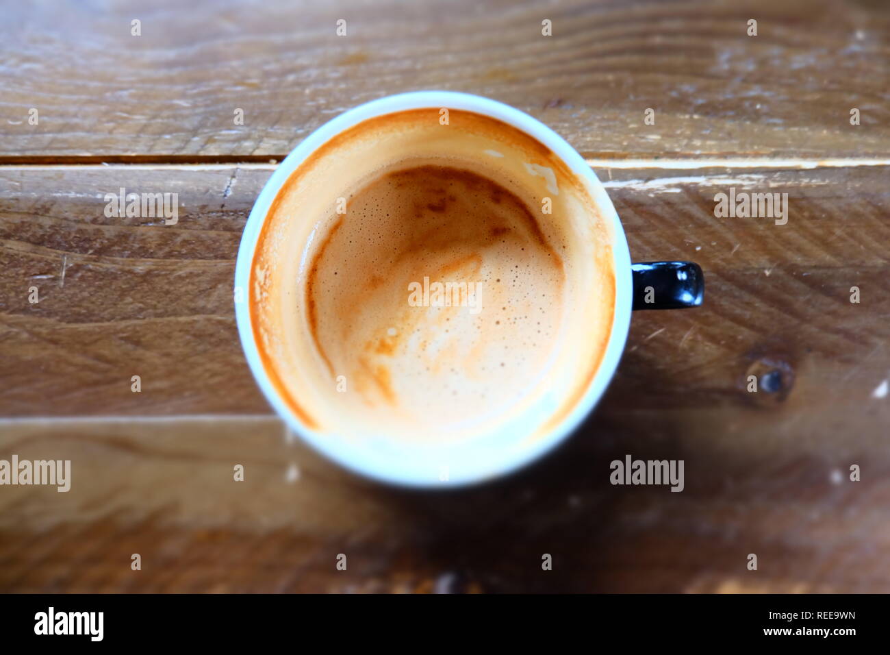 Espresso coffee cup half full hi-res stock photography and images - Alamy