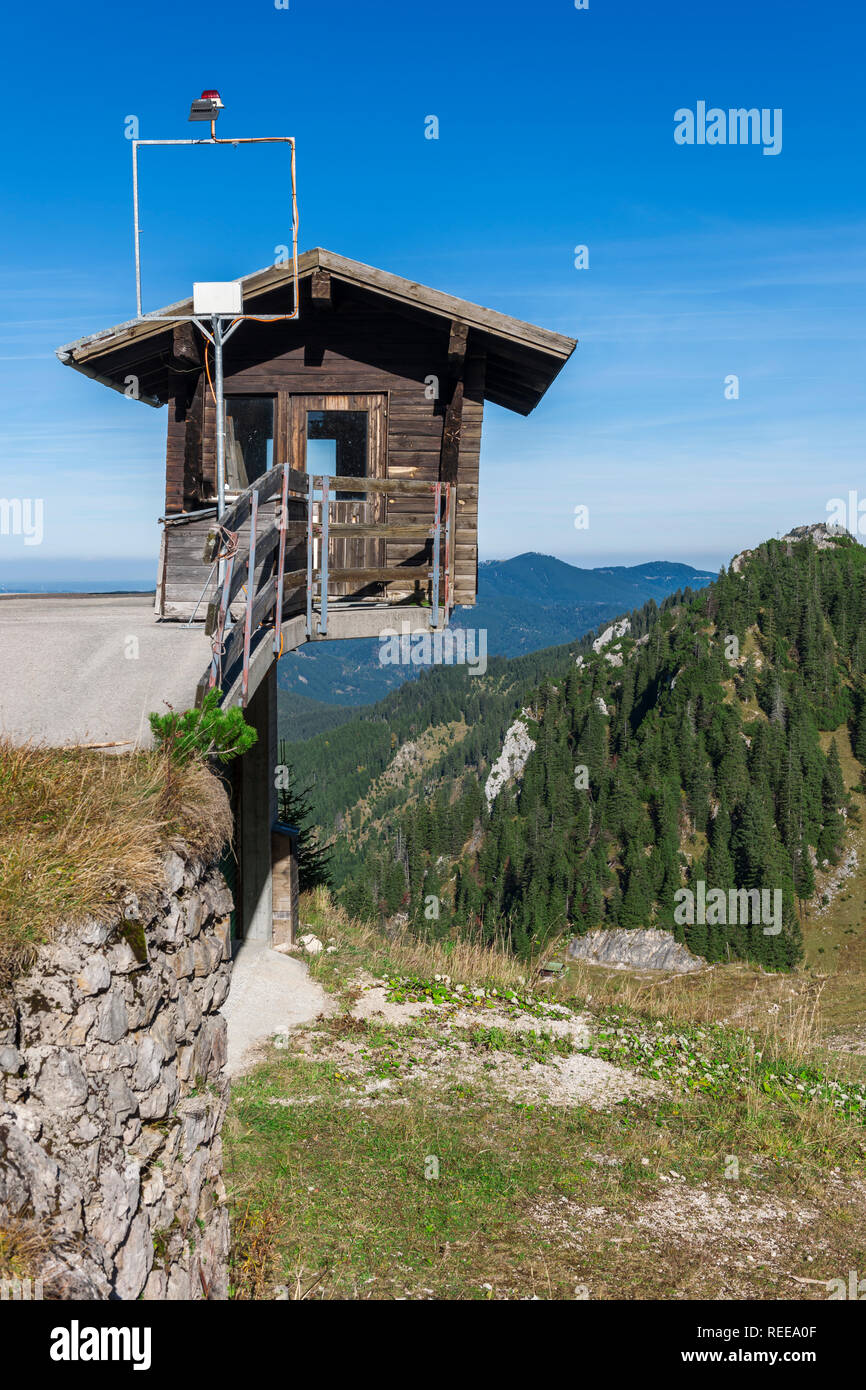 Unusually with overhang built small weather and observation station ...