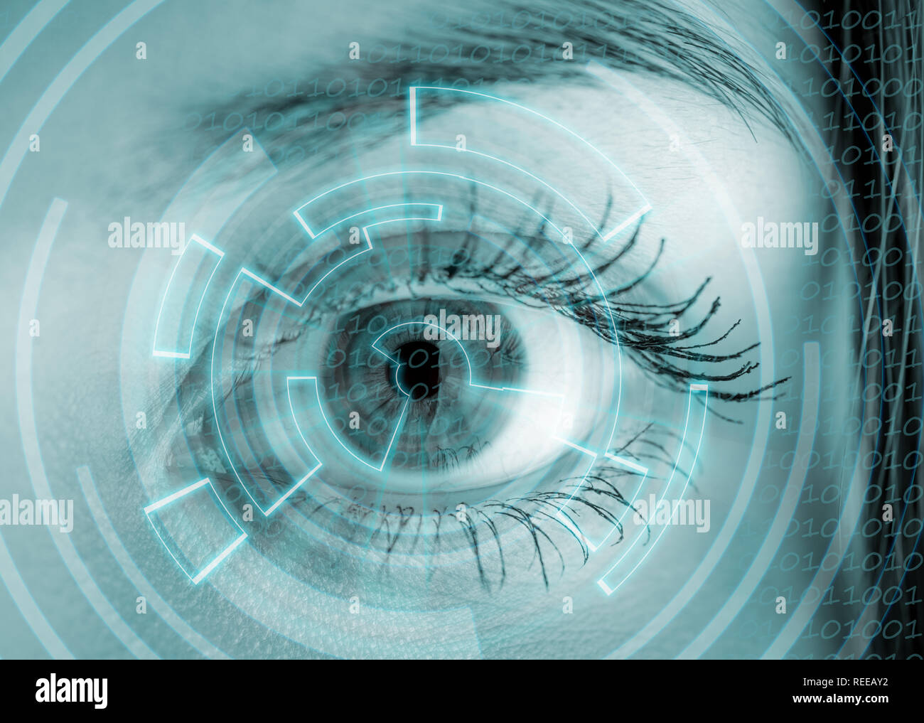 Eye viewing digital information. Conceptual image Stock Photo - Alamy
