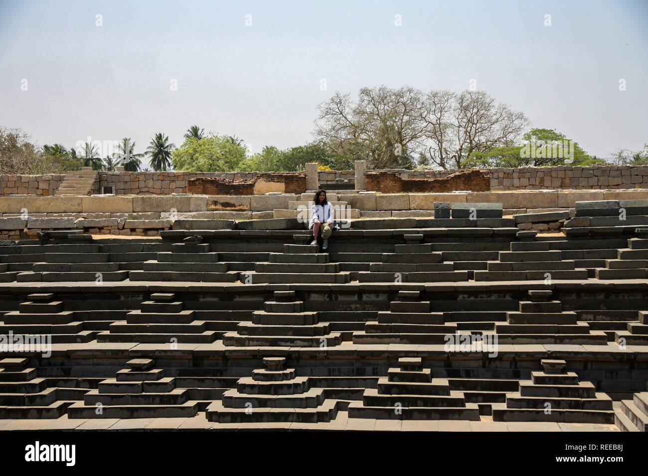 Step well at hampi hi-res stock photography and images - Alamy