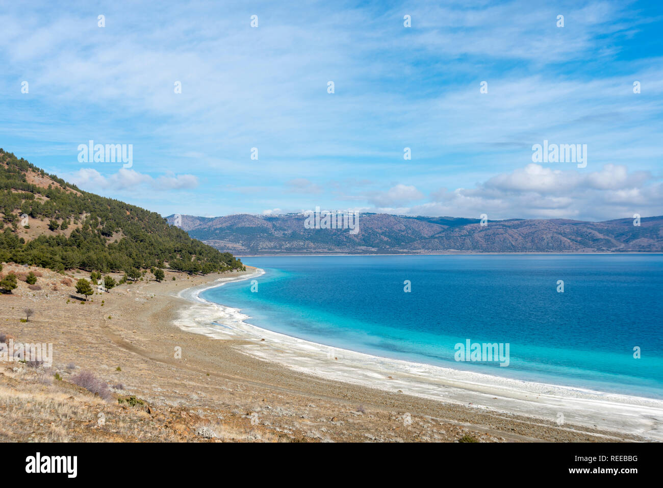 Lake Salda is in the southern province of Burdur’s Yesilova district ...
