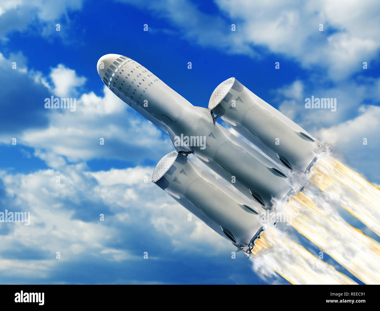 Rocket ship flame hi-res stock photography and images - Alamy