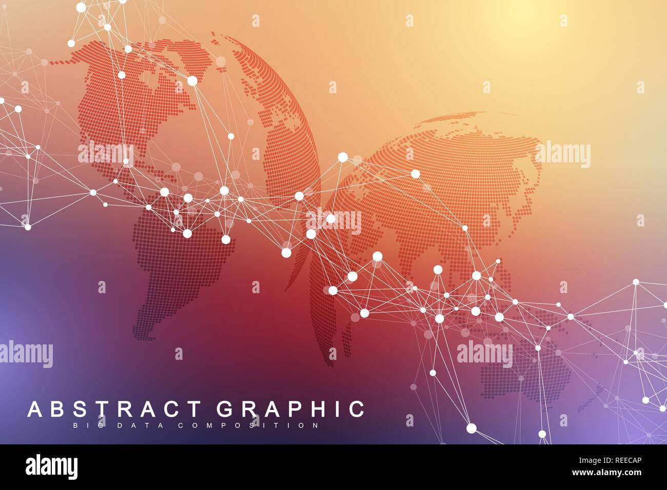 Big data visualization. Graphic abstract background Artificial ...