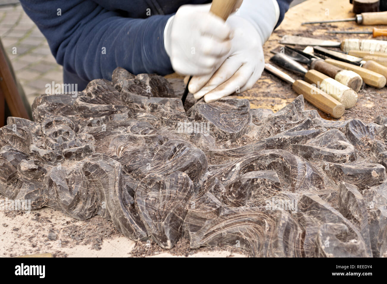 chocolate hands that sculpt horizontal Stock Photo - Alamy