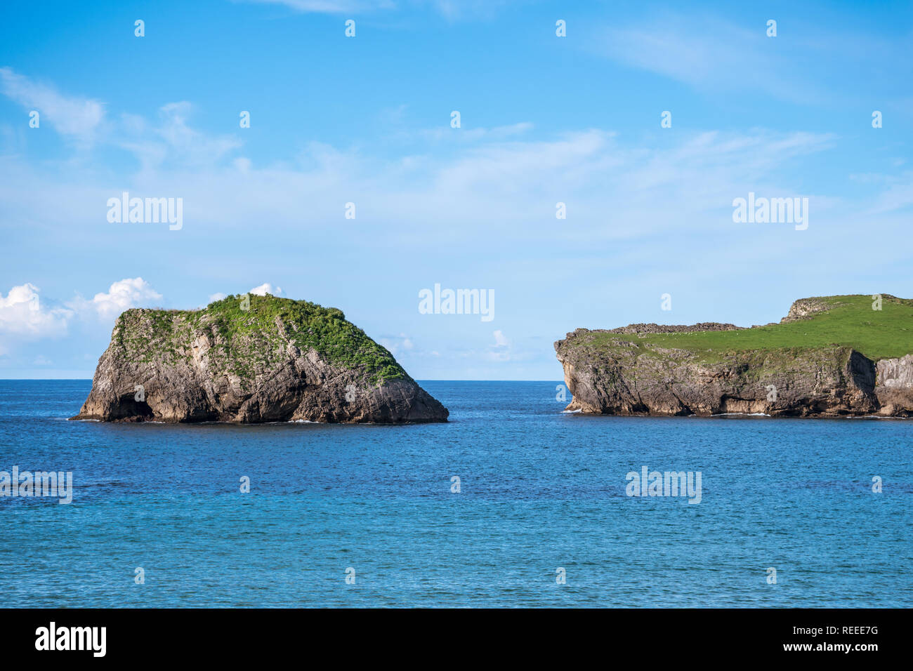 Coast of Atlantic ocean in Barro, Asturias, Spain Stock Photo - Alamy