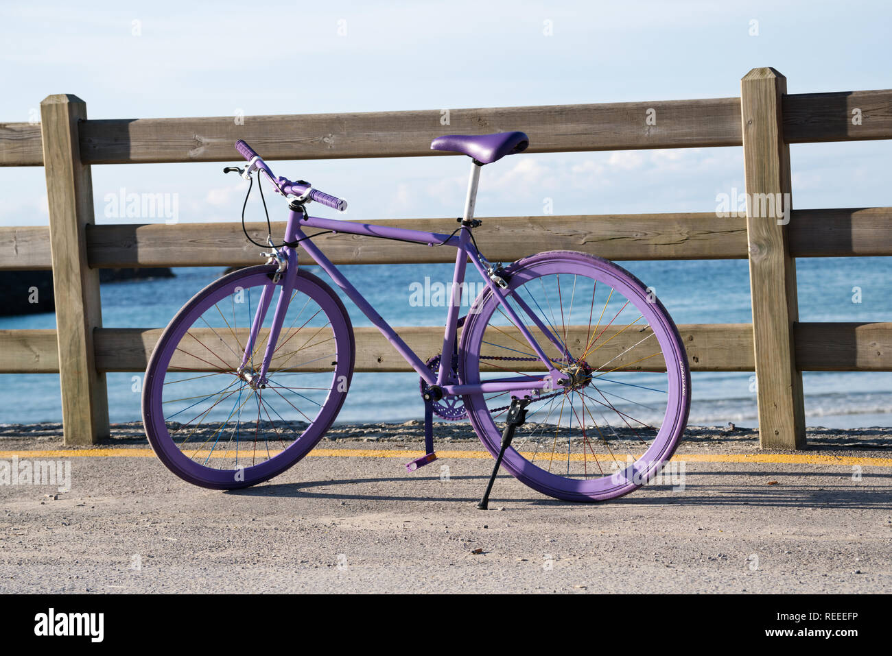 Purple bicycle hi-res stock photography and images - Alamy
