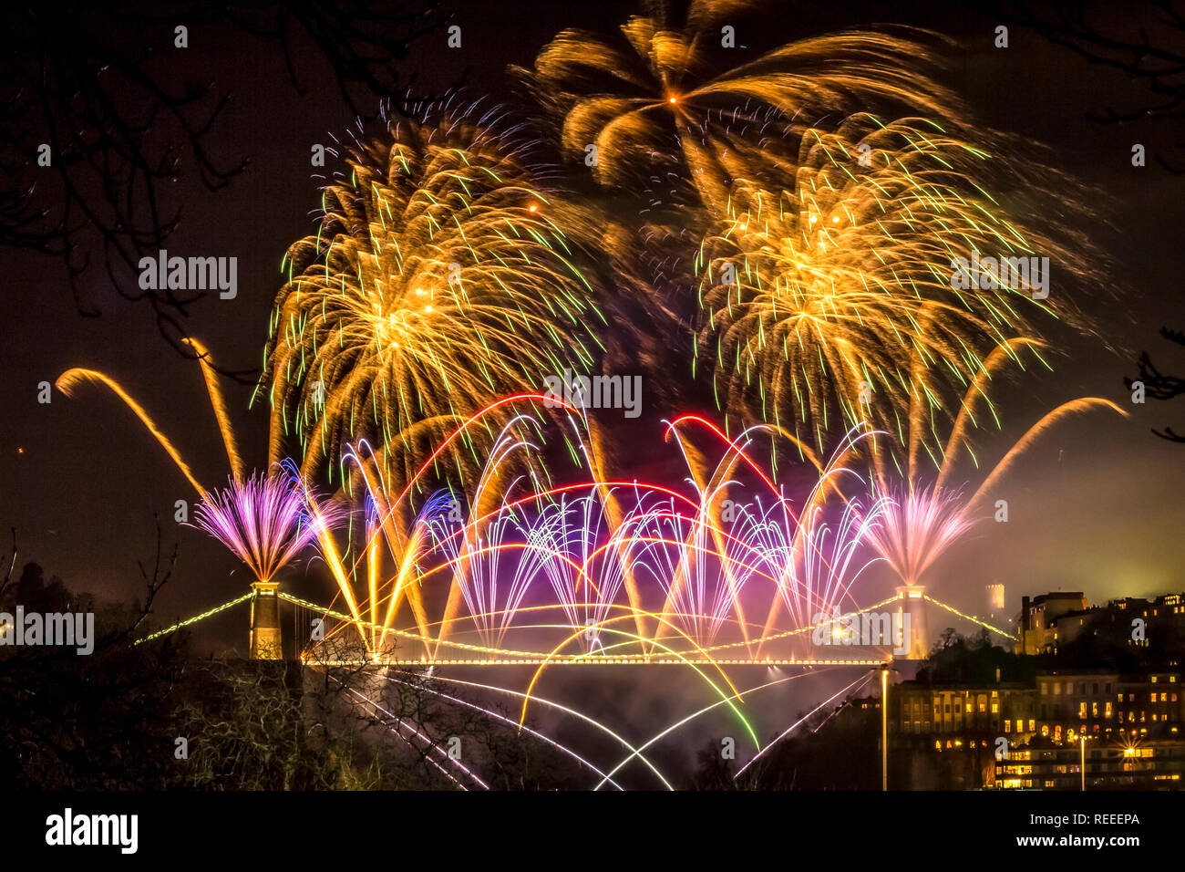Bristol's famous landmark, Clifton Suspension Bridge, during it's 150 ...