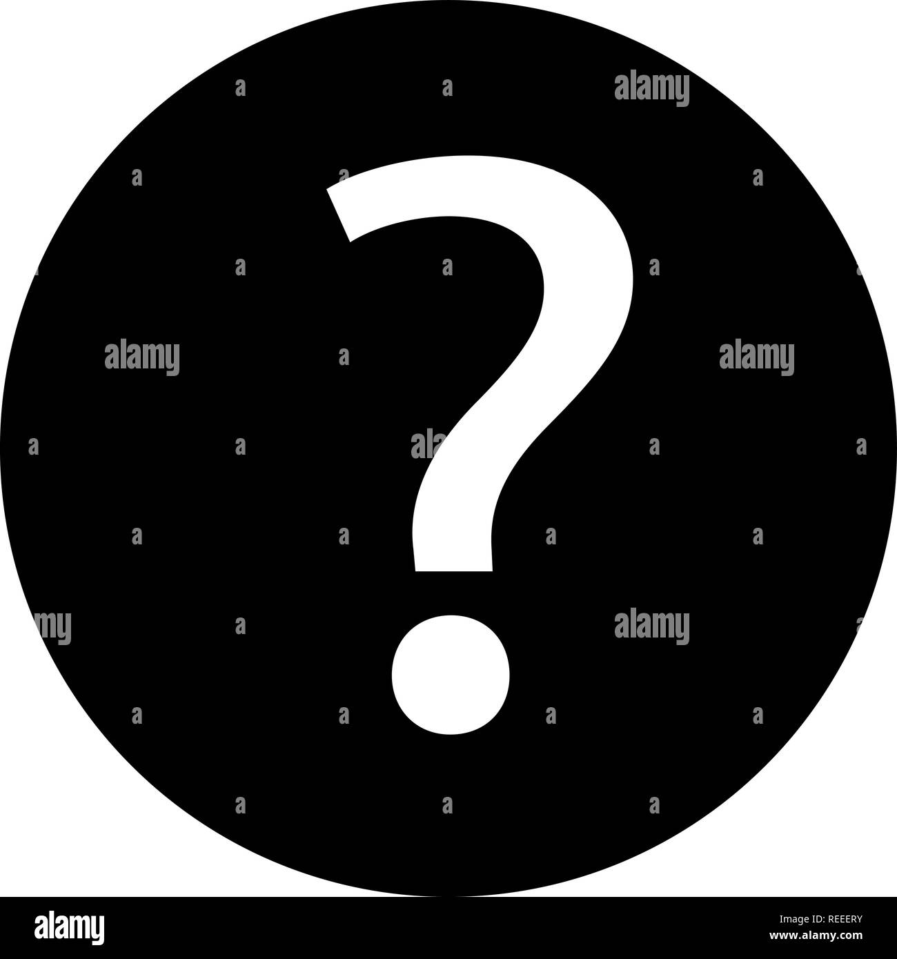 Question Mark vector icon in circle on white background. eps 10 Stock ...