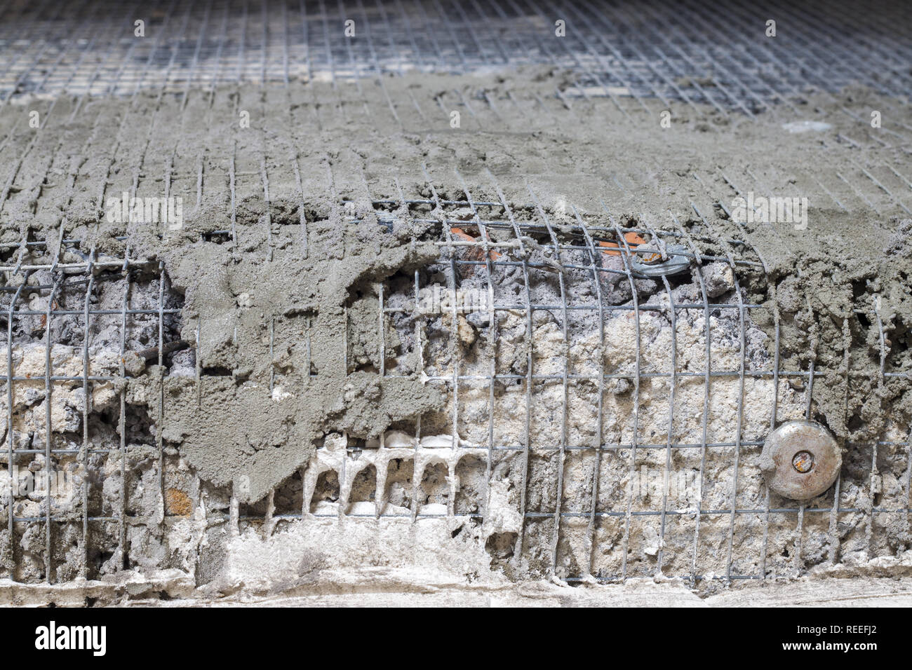 Concrete foundation reinforcement repair. Construct architecture ...