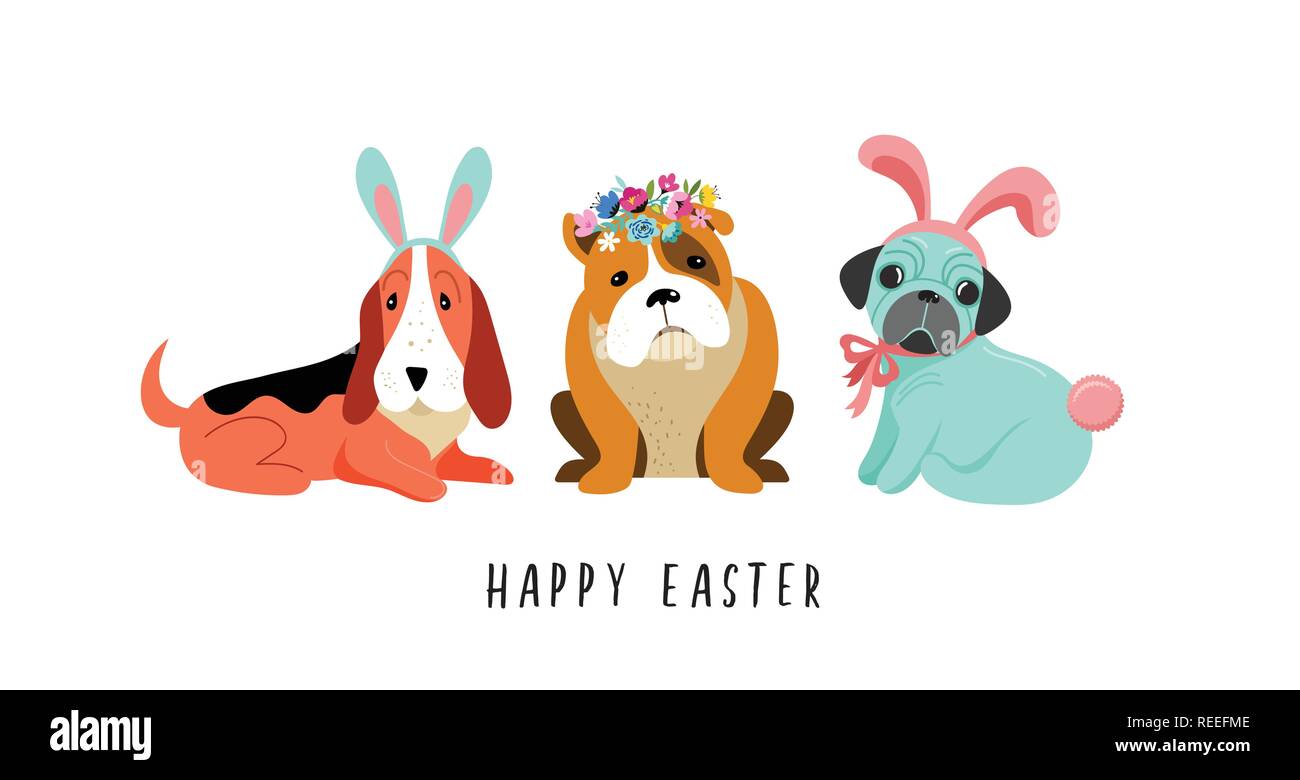 Easter dogs Stock Vector Images - Alamy