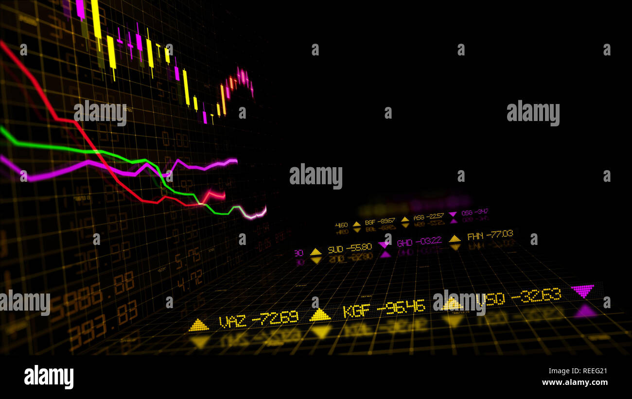 3D rendering of stock indexes in virtual space. Economic growth ... 3D rendering of stock indexes in virtual space. Economic growth ...