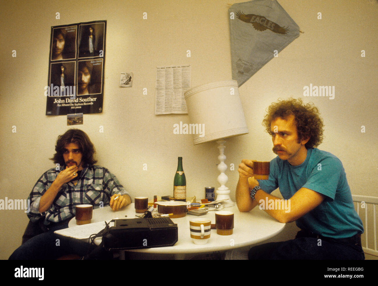 Glenn Frey and Bernie Leadon of the Eagles, during an interview in ...
