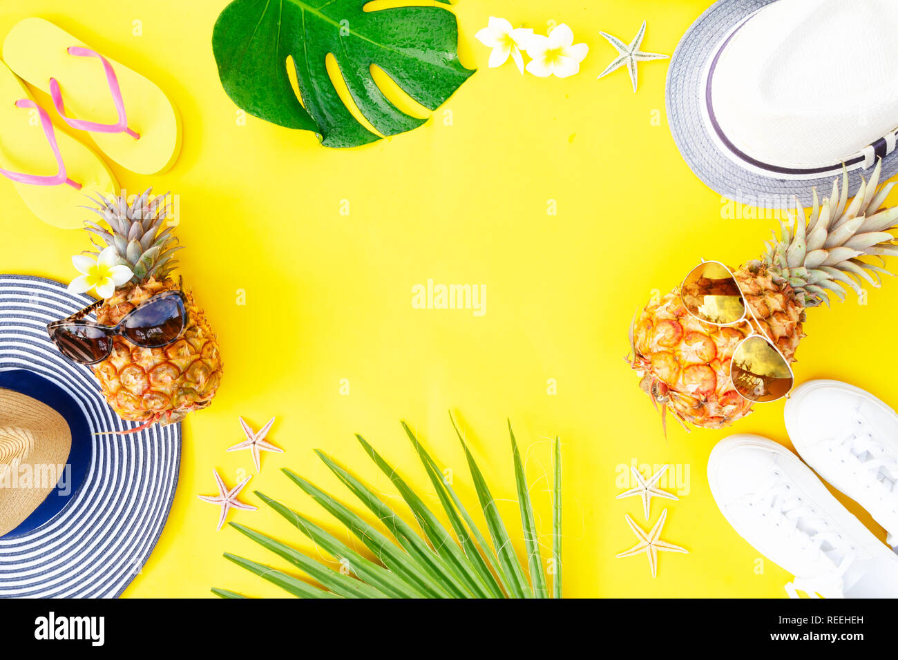 Summer flat lay scenery Stock Photo - Alamy