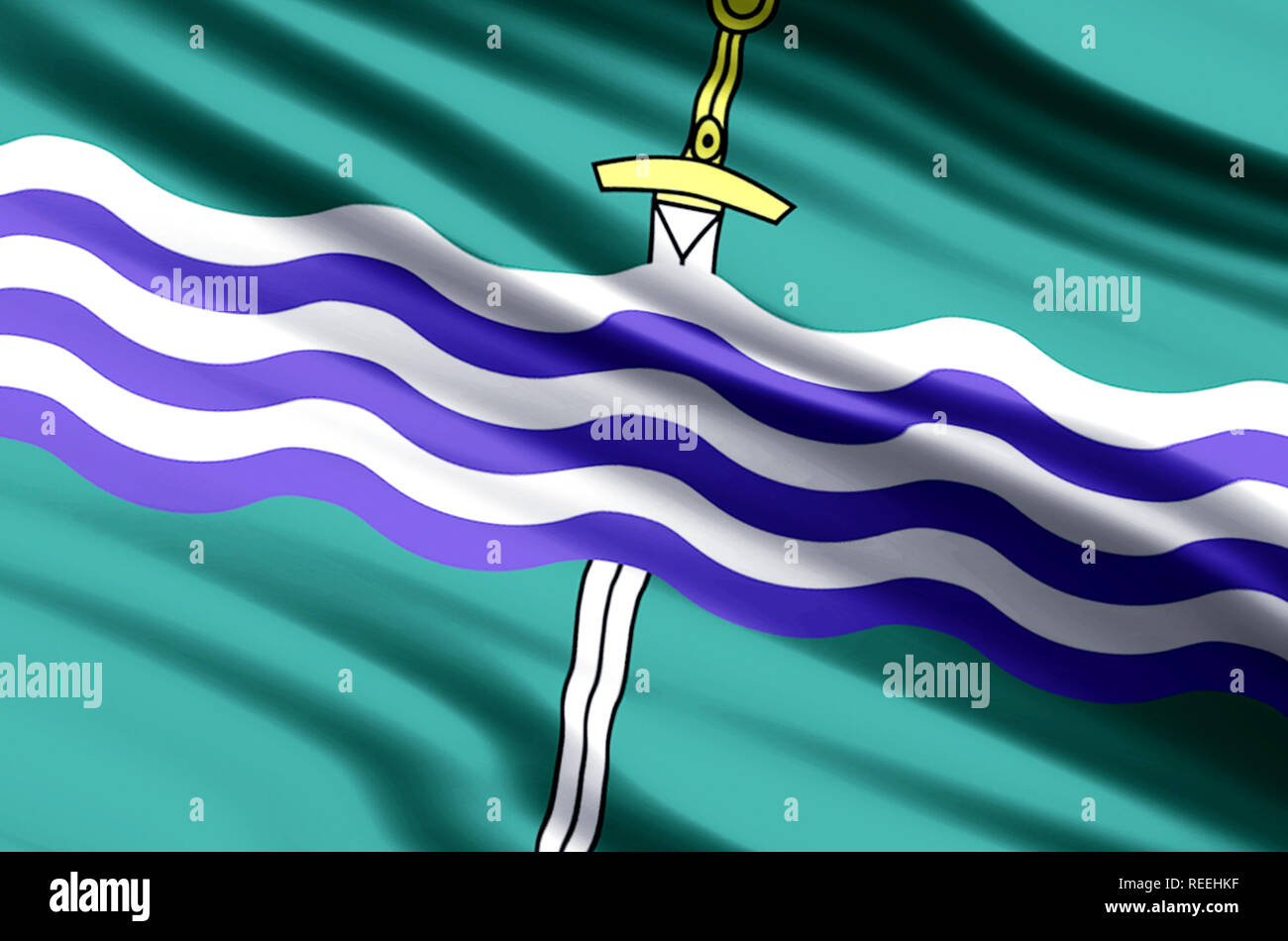 Peterborough Ontario waving and closeup flag illustration. Perfect for ...