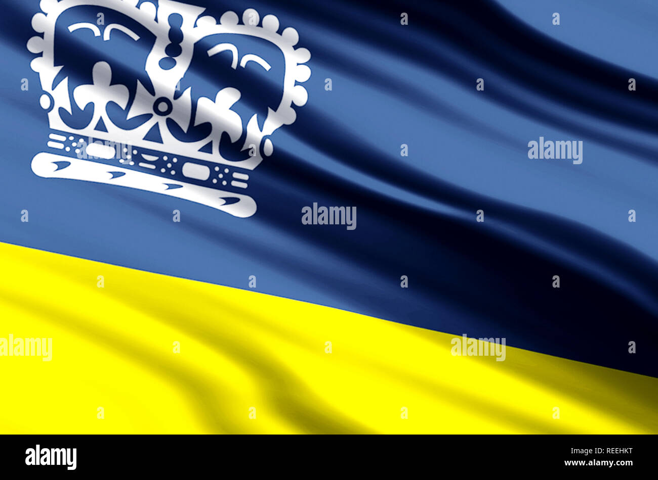 Regina Saskatchewan waving and closeup flag illustration. Perfect for ...