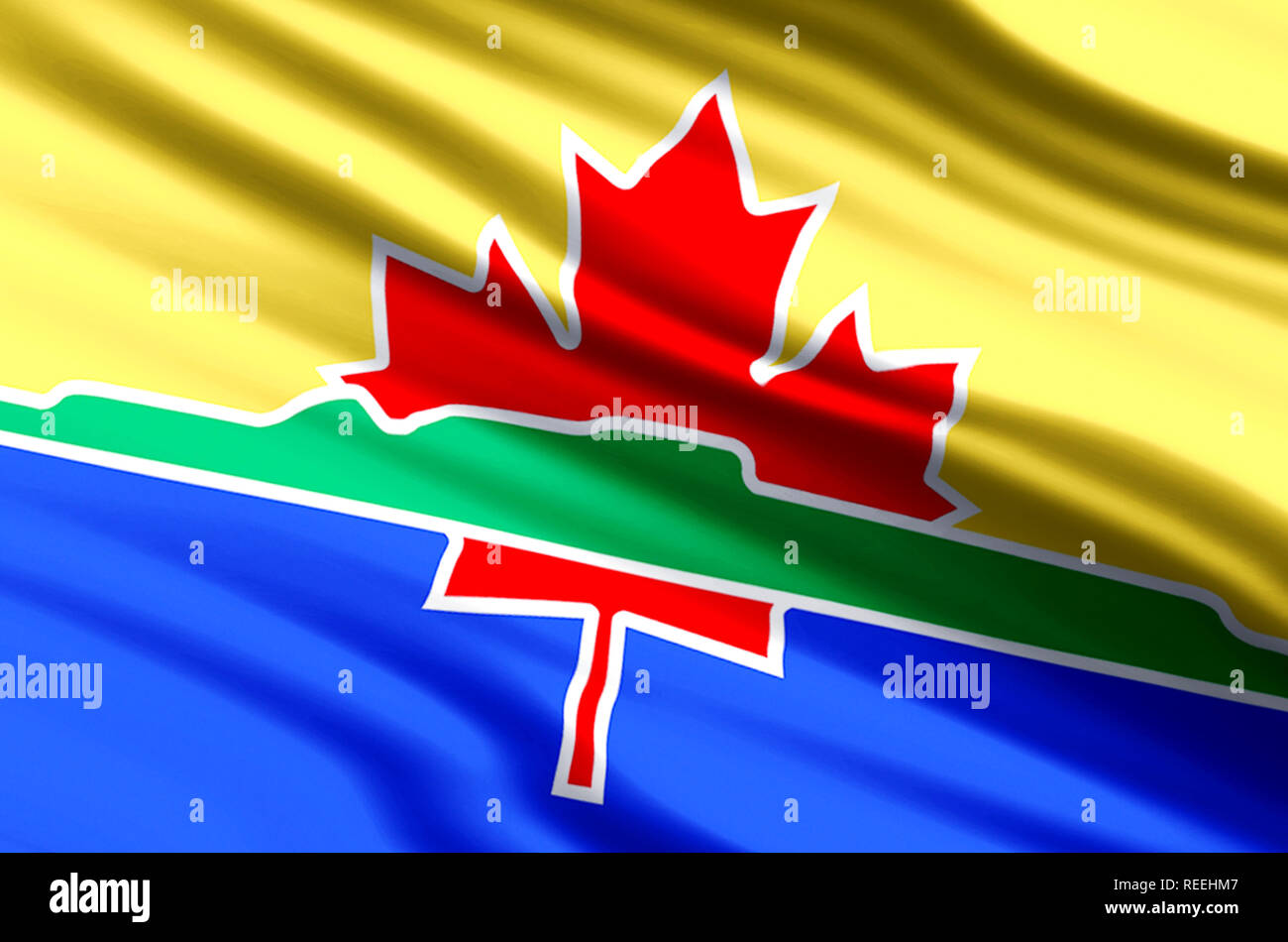 Thunder Bay waving and closeup flag illustration. Perfect for ...