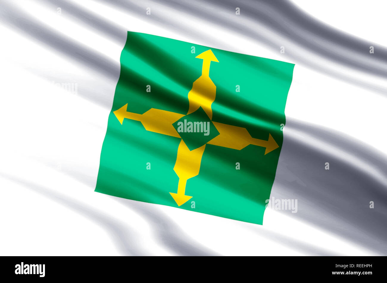 Distrito Federal waving and closeup flag illustration. Perfect for ...
