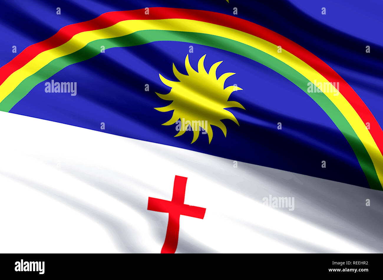 Pernambuco waving and closeup flag illustration. Perfect for background ...
