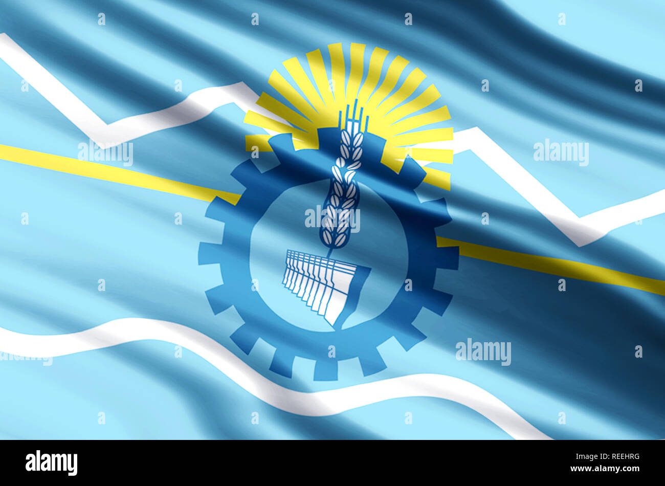 Chubut waving and closeup flag illustration. Perfect for background or ...