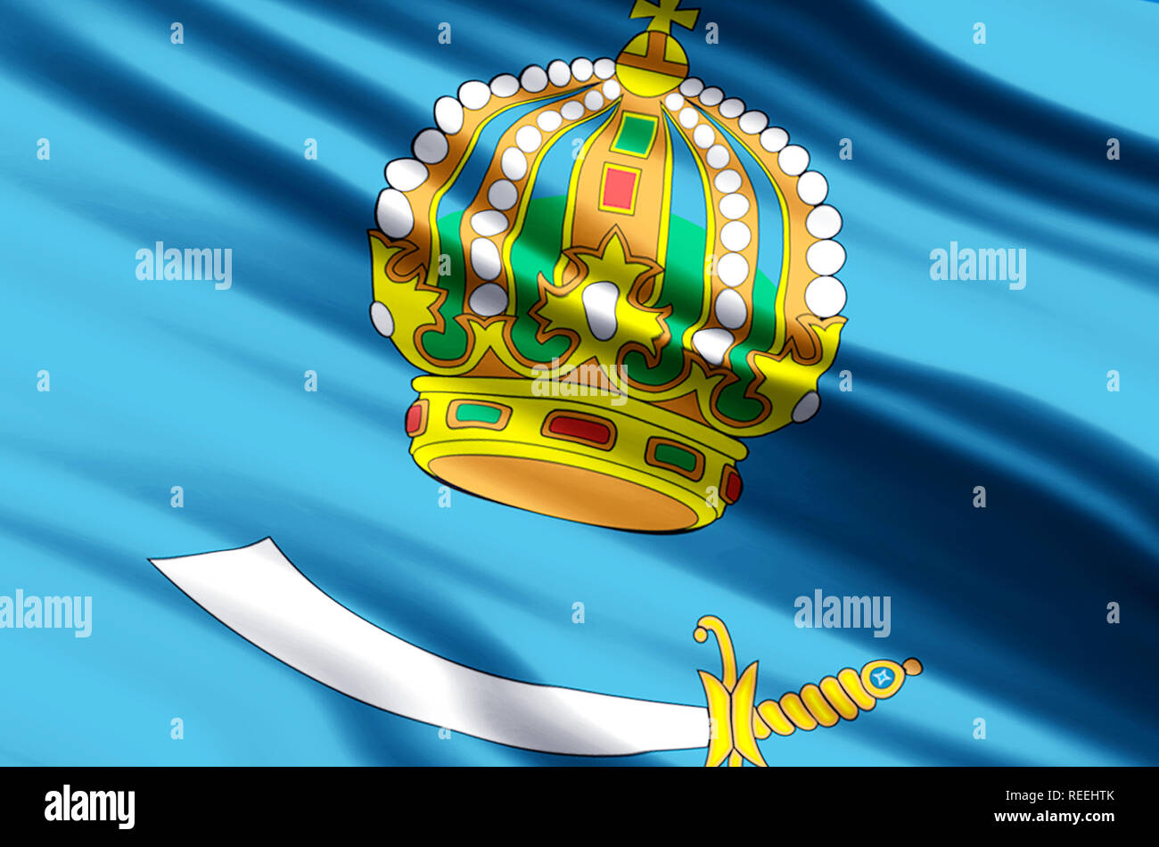 Astrakhan waving and closeup flag illustration. Perfect for background ...