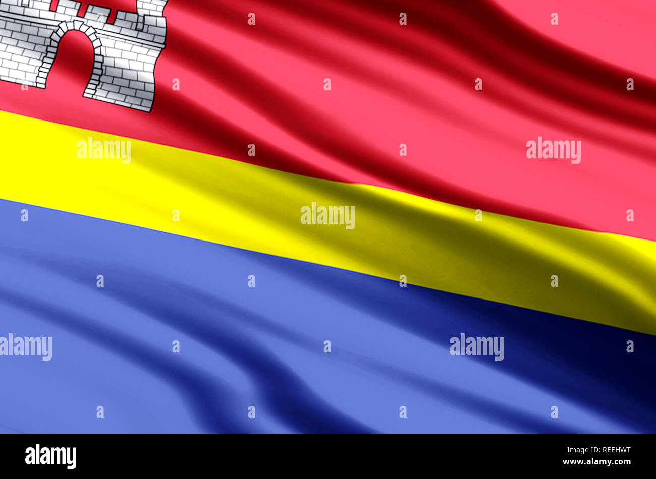 Kaliningrad waving and closeup flag illustration. Perfect for ...