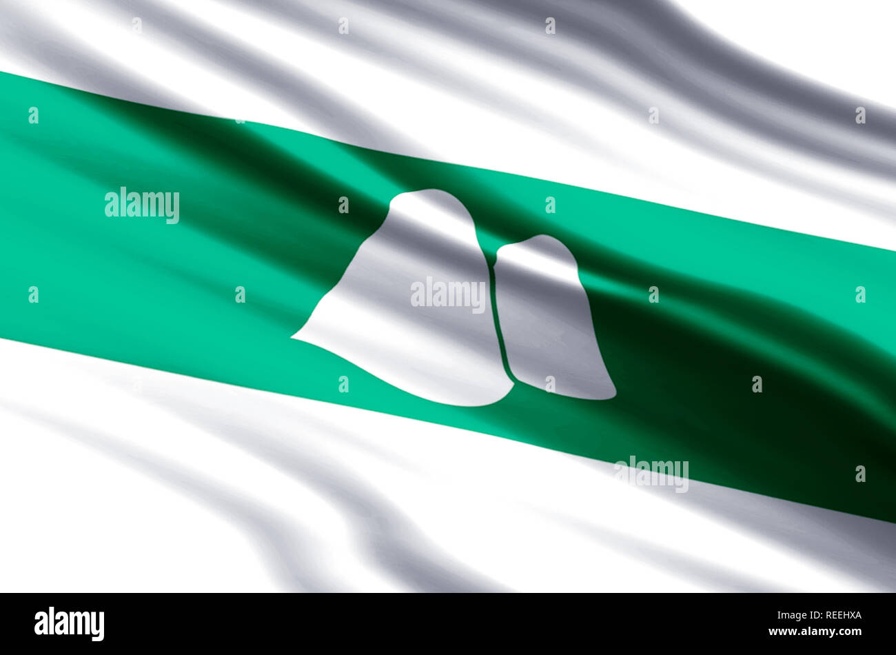 Kurgan waving and closeup flag illustration. Perfect for background or ...