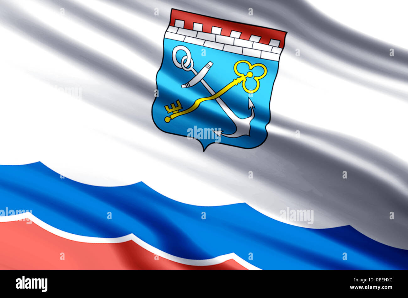 Leningrad waving and closeup flag illustration. Perfect for background ...