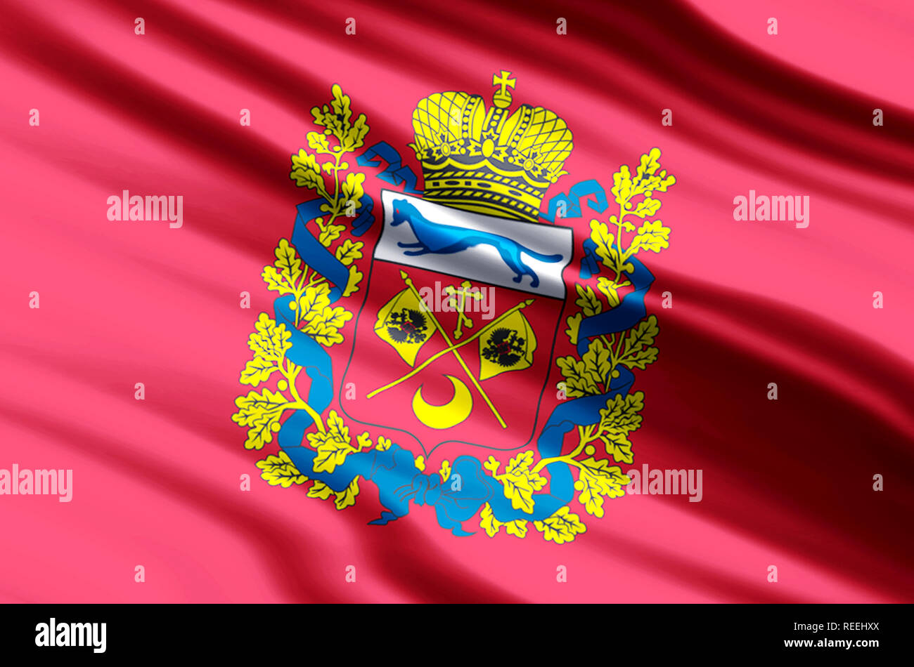 Orenburg waving and closeup flag illustration. Perfect for background ...