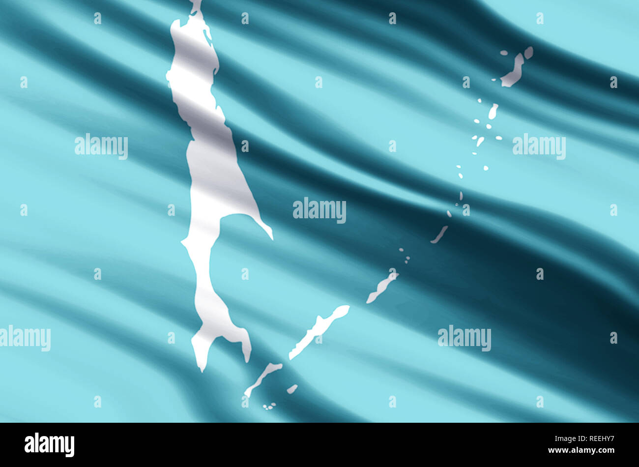 Sakhalin waving and closeup flag illustration. Perfect for background ...