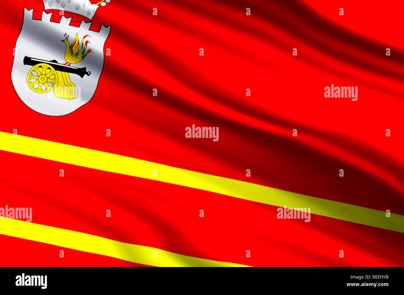 Smolensk waving and closeup flag illustration. Perfect for background ...