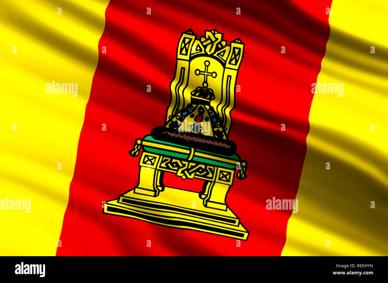 Tver waving and closeup flag illustration. Perfect for background or ...