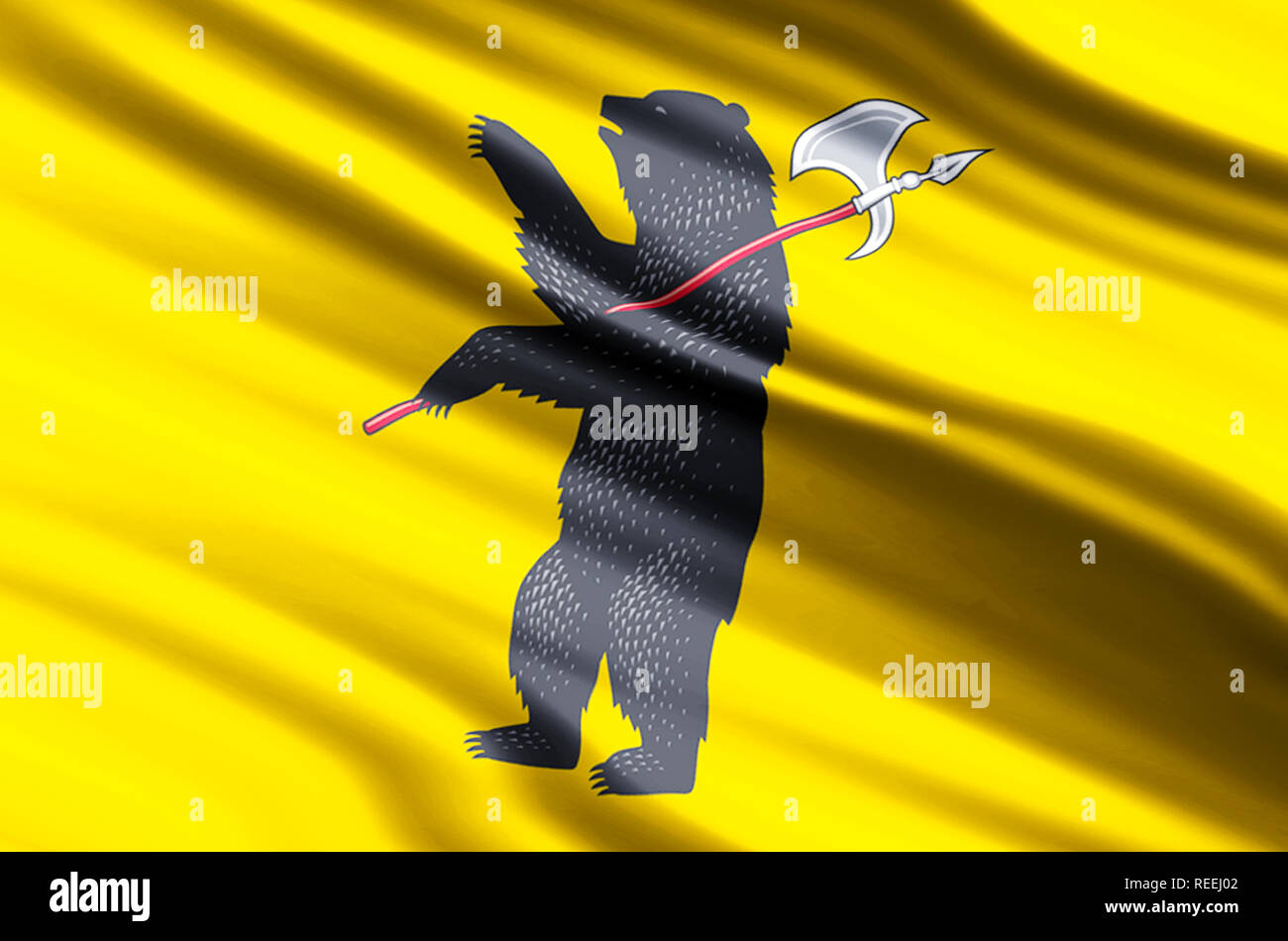 Yaroslavl waving and closeup flag illustration. Perfect for background ...